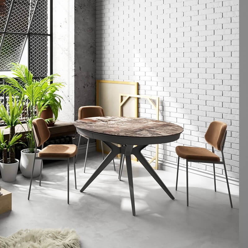 Table ronde moderne extensible en Dekton - Globo | 4-pieds.com